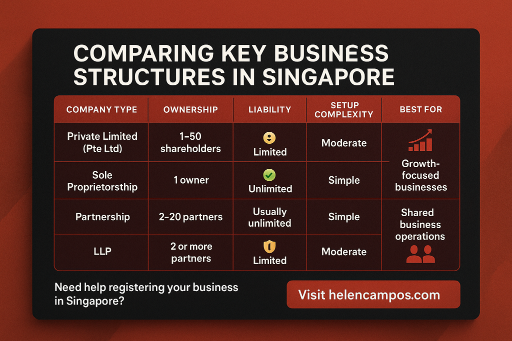 Types of Business Entities in Singapore